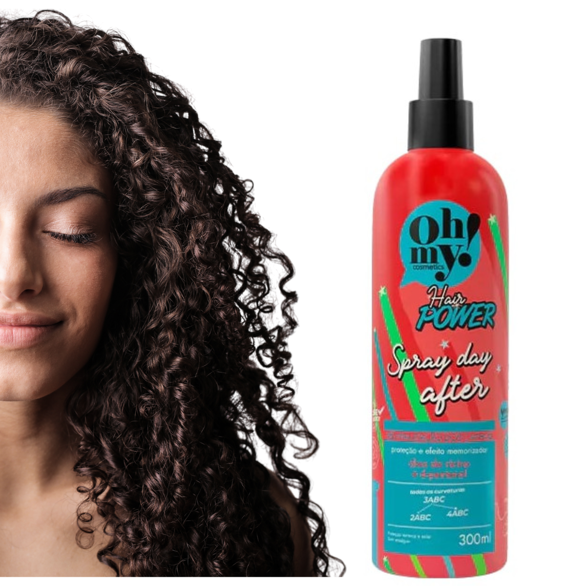 Spray Day After Revitalização dos Cachos Oh My! 300ml – Cosméticos Carminho